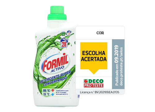 Formil Detergente Maq Lavar Roupa | Selos DECO PROTESTE