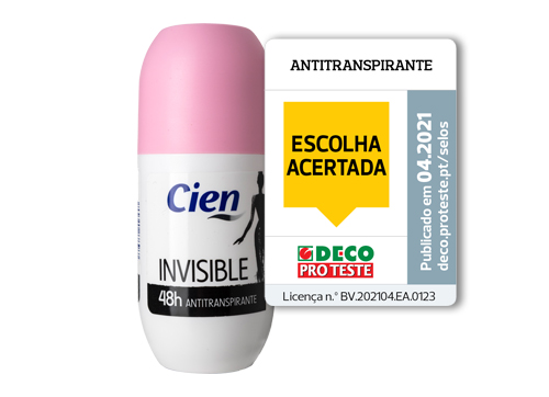 Cien Desodorizante Roll-On: Total Invisible | Selos DECO PROTESTE